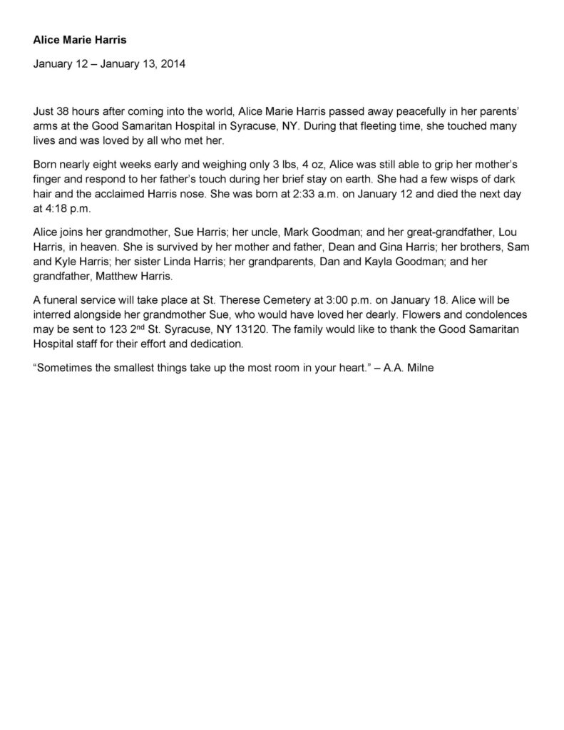 Obituary Sample Template For Father | Template Samples