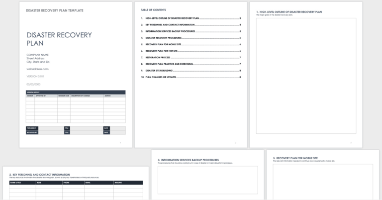 Disaster Recovery Plan Template Sample – Template Samples