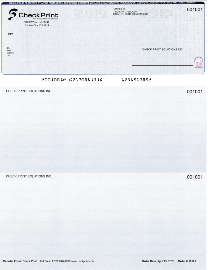 Business Check Sample Template | Template Samples