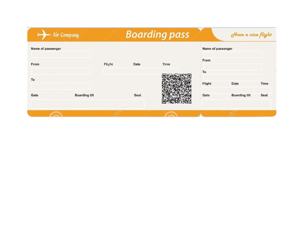 Free Printable Boarding Pass Template For Gift | Template Samples