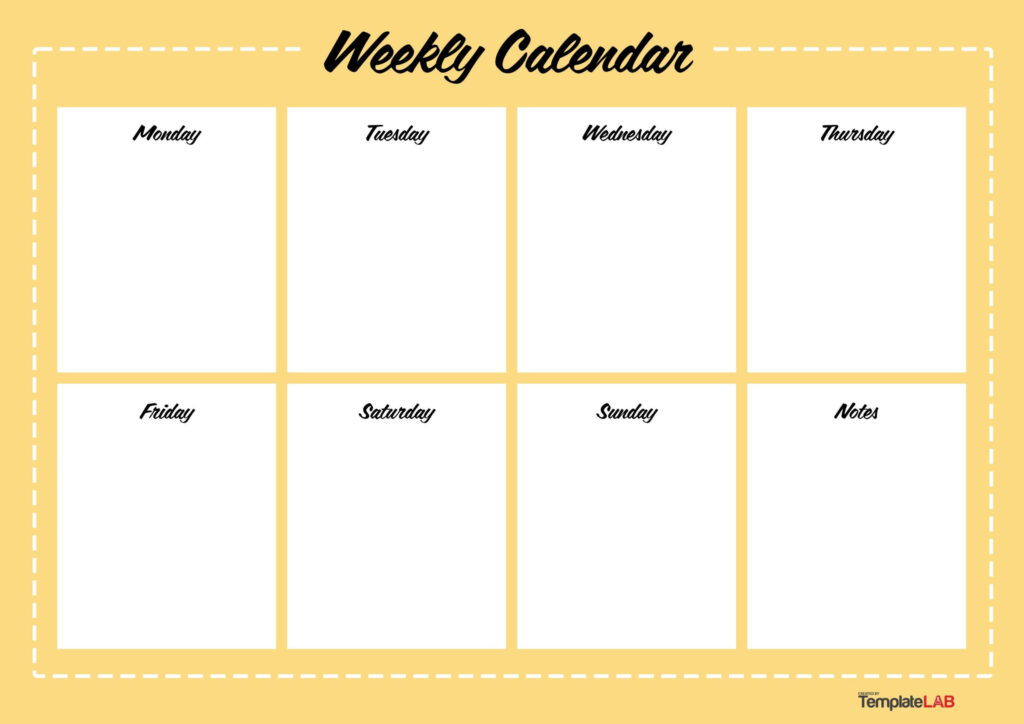 Free Printable 7 Day Weekly Schedule Template | Template Samples