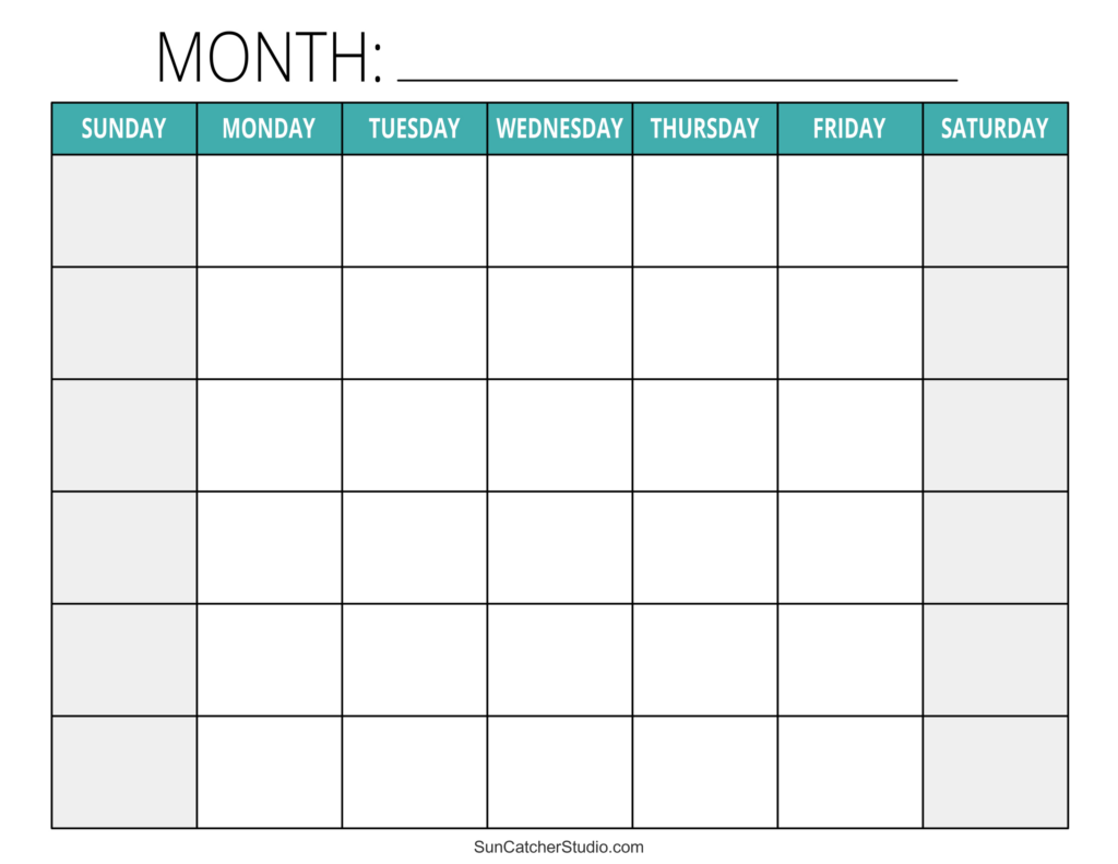 Free Printable Calendar Template With Pictures | Template Samples