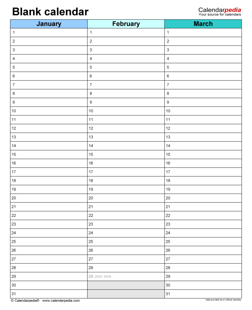 Free Printable Annual Calendar Template | Template Samples