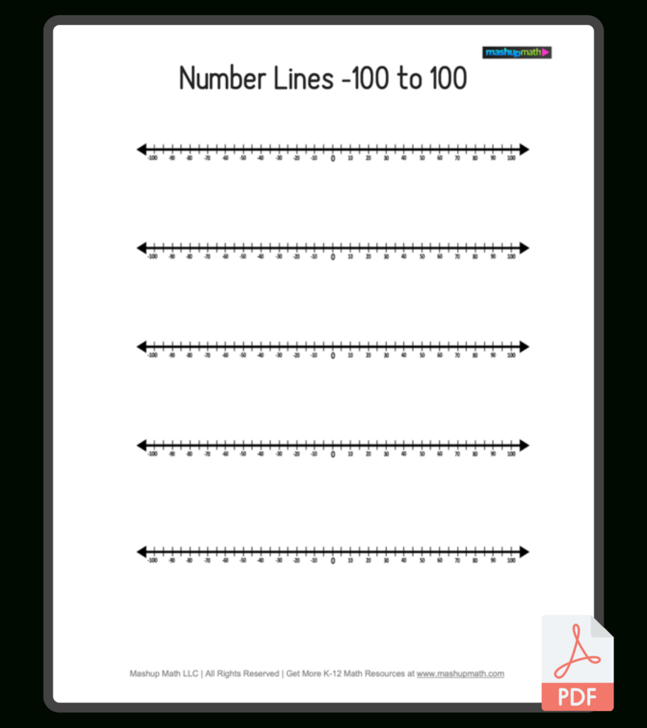 Free Printable Blank Number Line Template | Template Samples