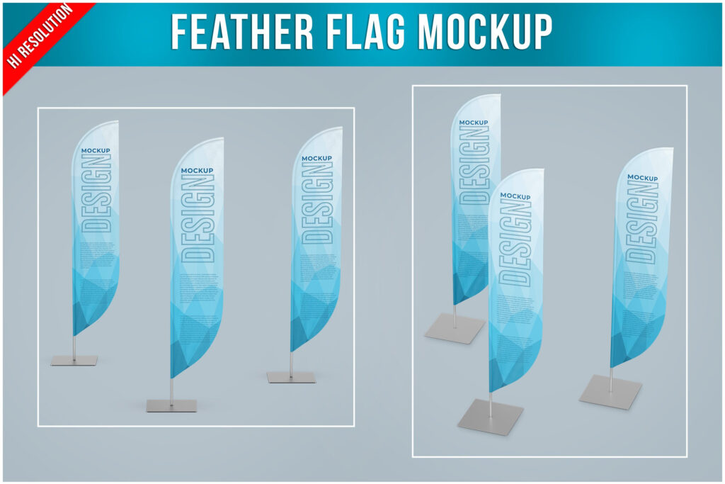 Feather Flag Template Canva | Template Samples