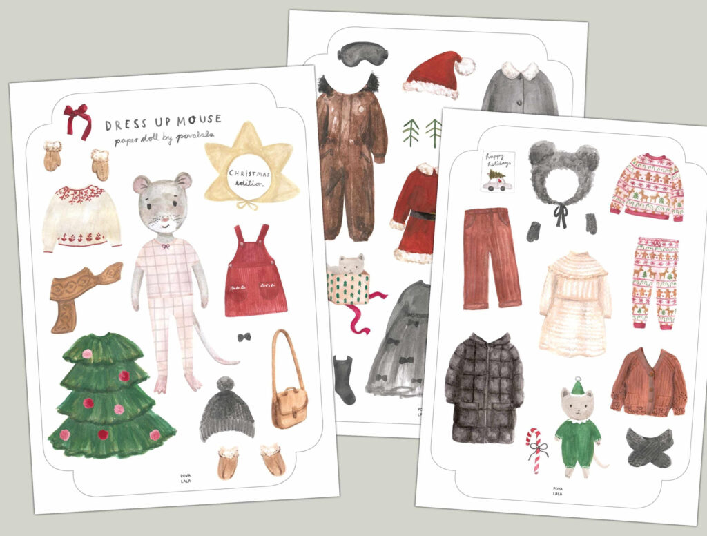 Christmas Paper Doll Template | Template Samples